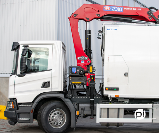 NTM refuse press and an HMF 2310S crane - Pro Lift OÜ